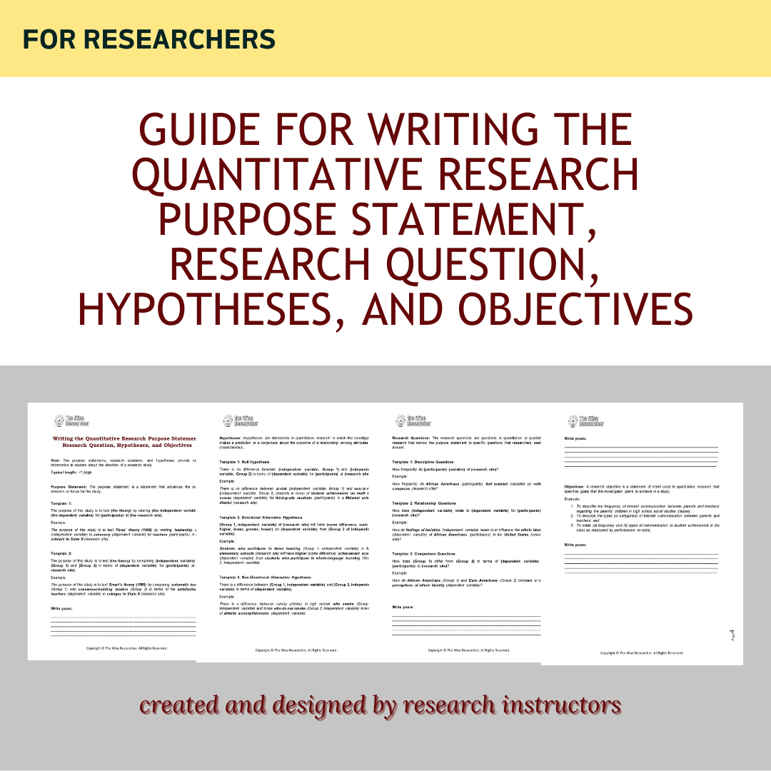 Quantitative Research Statement Examples