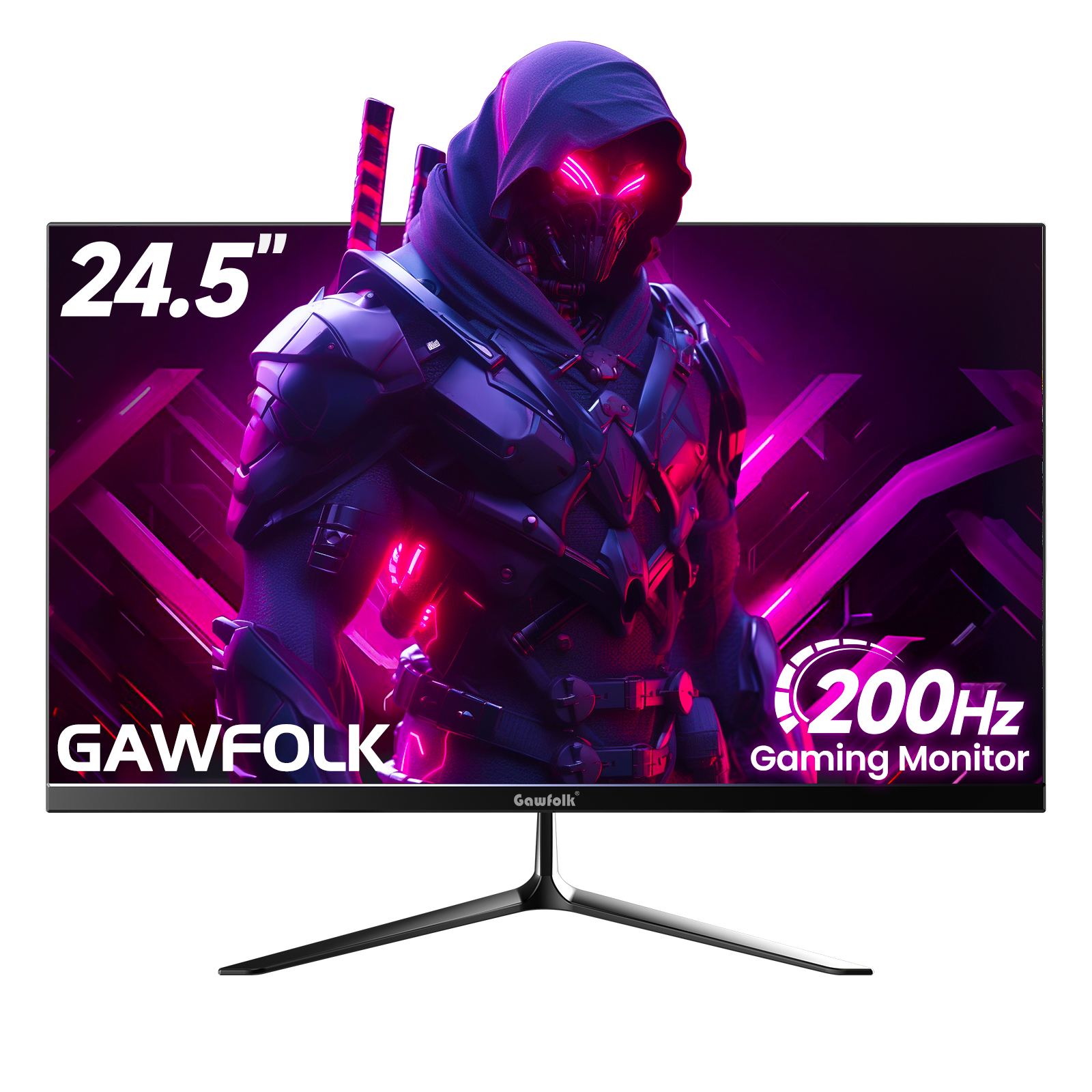 Gawfolk 24.5 Inch Gaming Monitor, 200hz/180hz Computer Monitor FHD ...