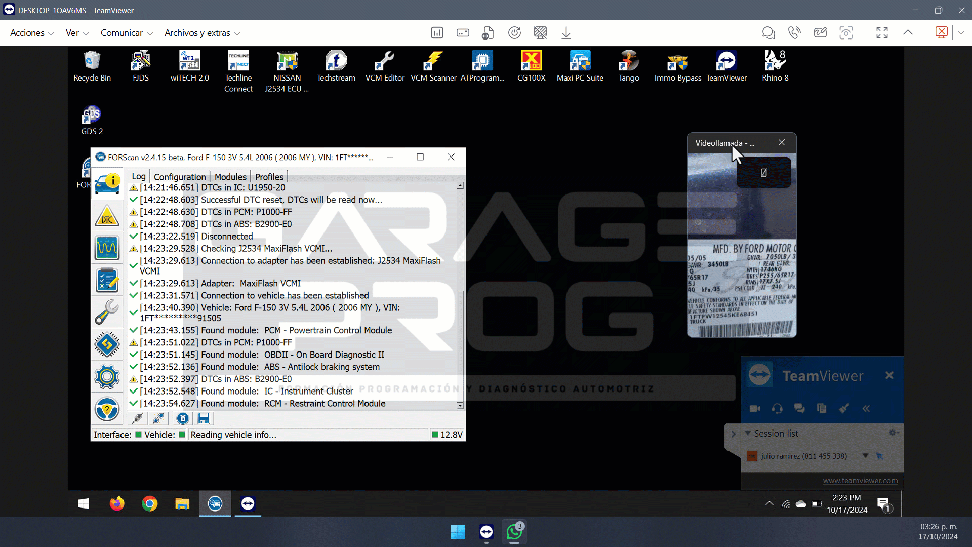 Ford f150 2005 Cambio PCM Cambio VIN y reflash utilizando Forscan y ...