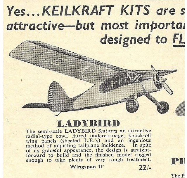 Ladybird - KK Free Flight/RC Model Aircraft - Laser-cut Balsa WING RIB ...