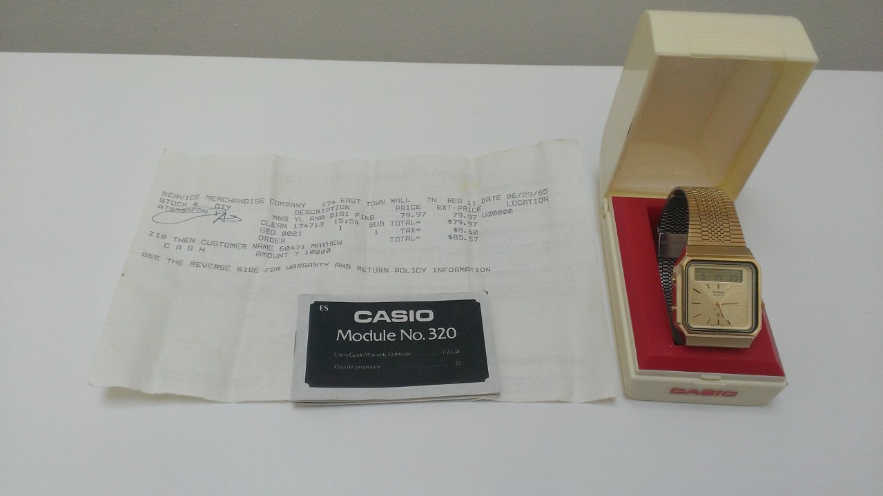 1984 Casio Janus Touch Screen Calculator watch - AT 550 | Athens Chrono