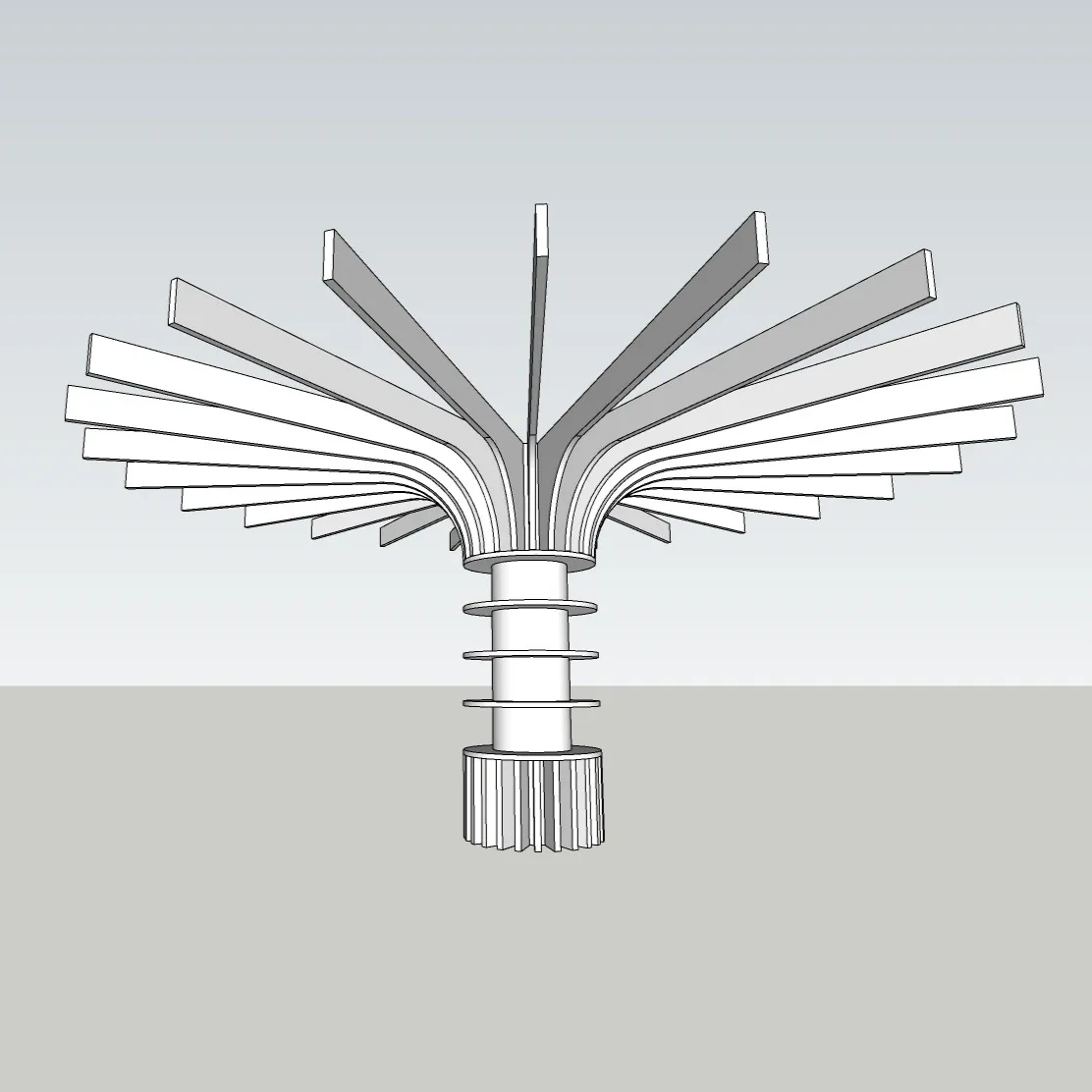 Modern Palm Column 3D Model – Parametric Decorative Structure – SketchUp 2018 | NICE TOWER