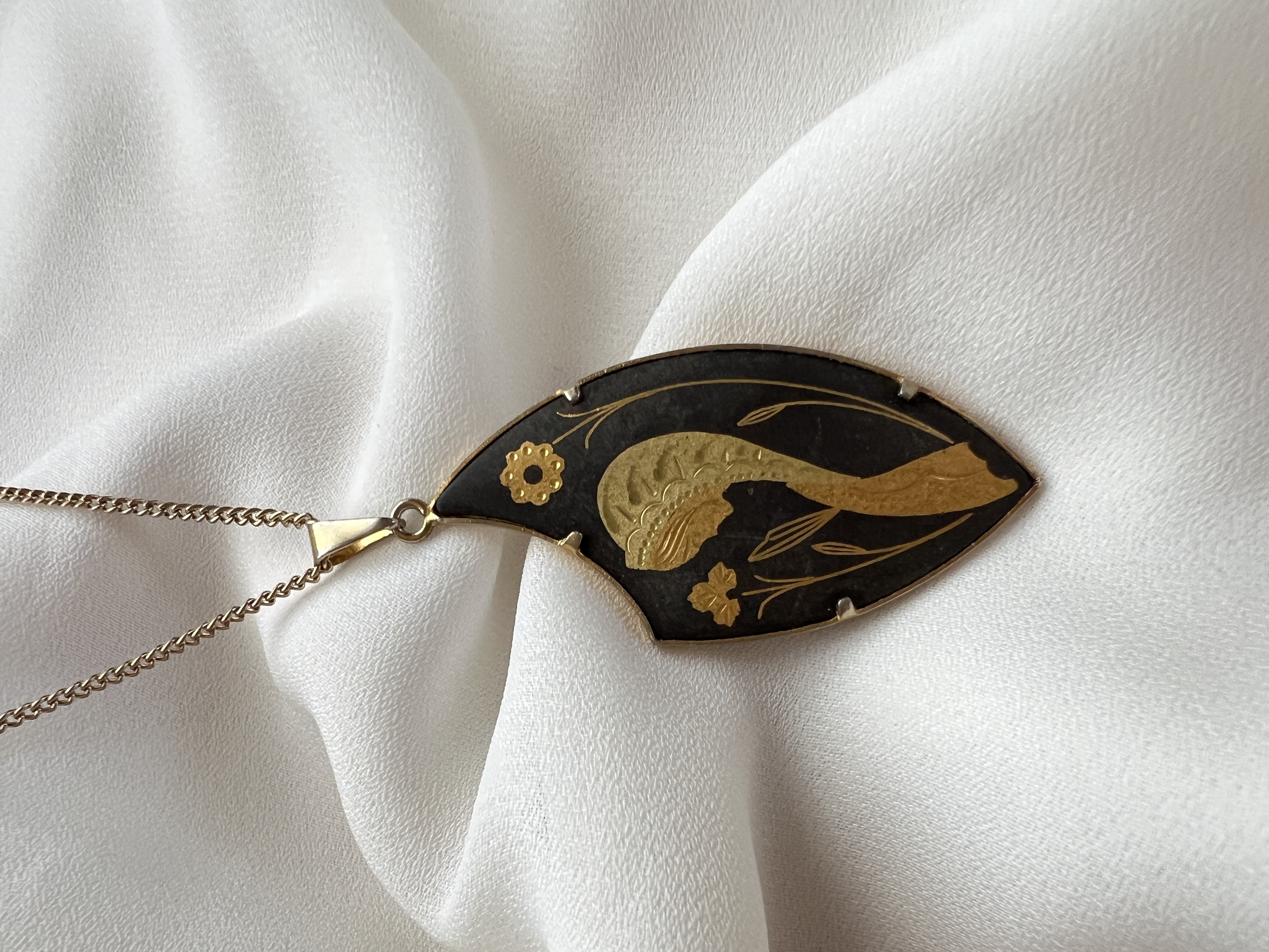 Vintažinis 1960-ųjų damasko stiliaus pakabukas iš Ispanijos (Toledo ...