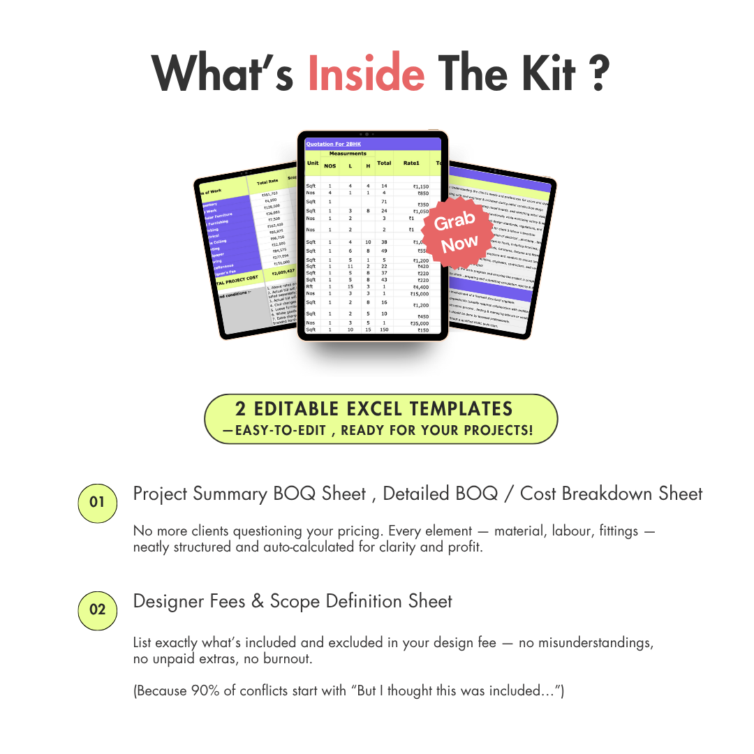 BOQ Mastery KIT | The Interior Business Toolkit