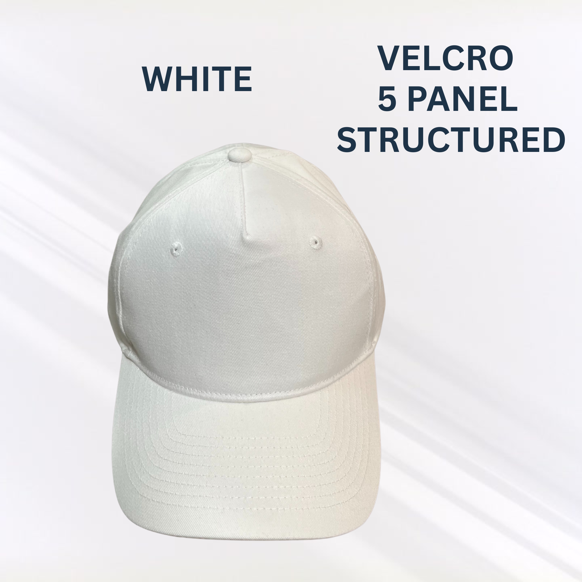 Velcro 5 Panel Structured Cap | Back Alley Customs