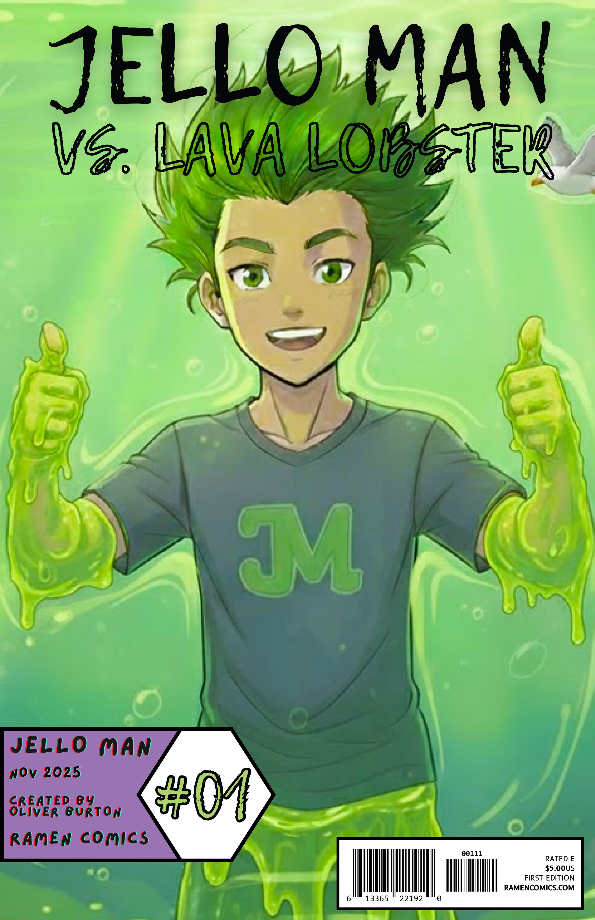 Jello Man Issue #1 (vs. Lava Lobster) Comic Book | Ramen Comics