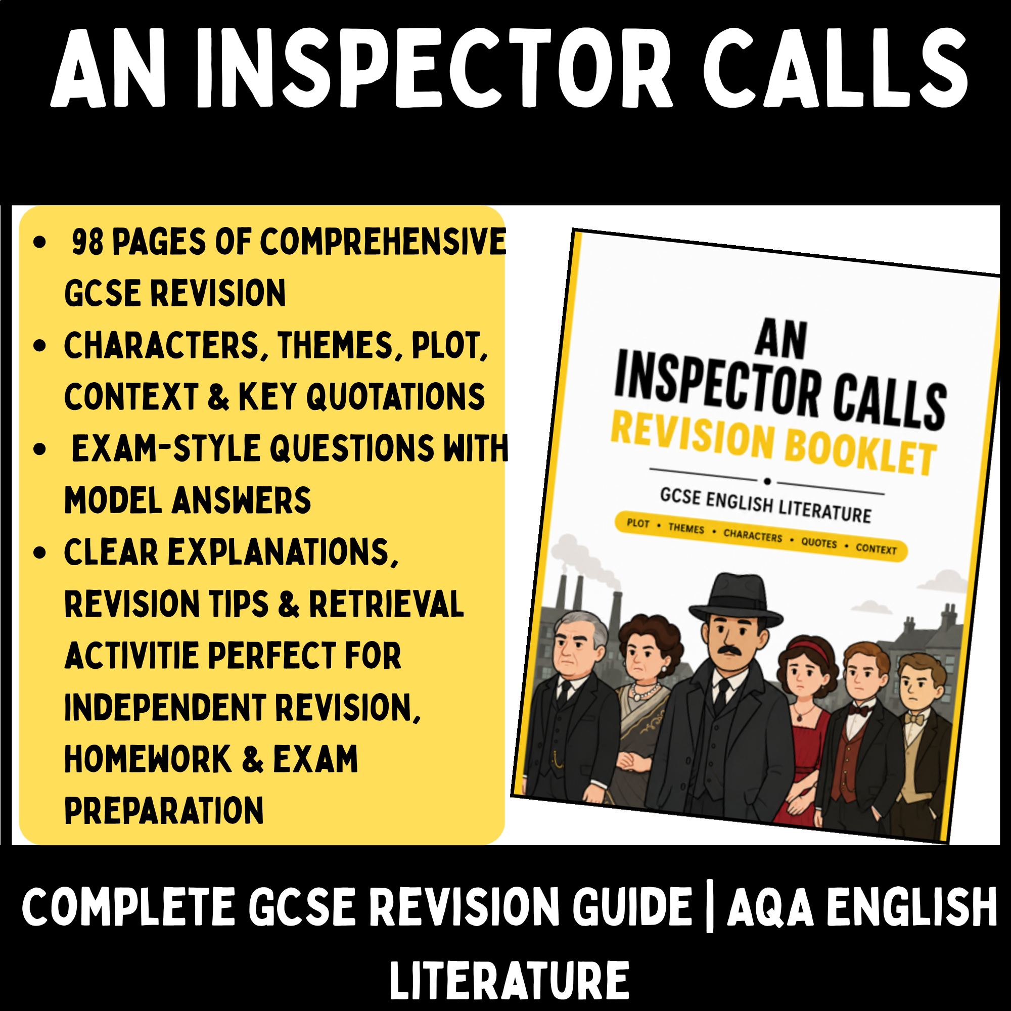 GCSE English Literature An Inspector Calls Revision Guide AQA Notes GCSE English Literature An Inspector Calls Revision Guide AQA Notes